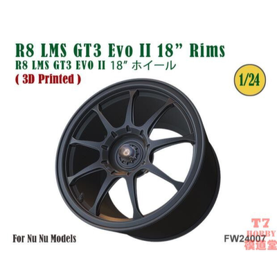 FAT FROG1/24 18寸 R8 LMS GT3 Evo II 轮圈模型 配NUNU FW24007
