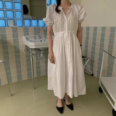 SALE 原199韩国代购pretty young thing女士收腰长款气质连衣裙