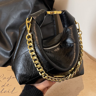 今年流行小包包女2026新款秋冬手提菱格链条包百搭盒子单肩斜挎包