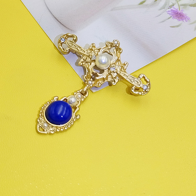 欧美风古董花纹浮雕胸针全新现货