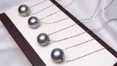 圆形路路通项链铂金灰