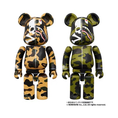 官方正品Bearbrick 超合金bape200%积木熊潮流摆件礼物潮玩暴力熊