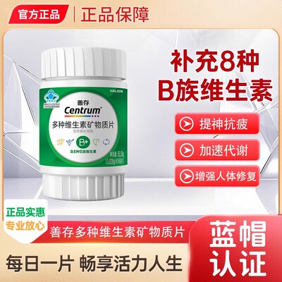 善存高阶维生素B族绿宝瓶多种维生素矿物质片叶酸锌硒b1b2b3b6b12