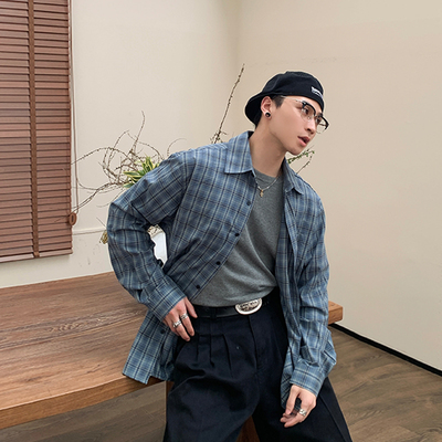 ACB爱穿帮翻领长袖青春衬衫