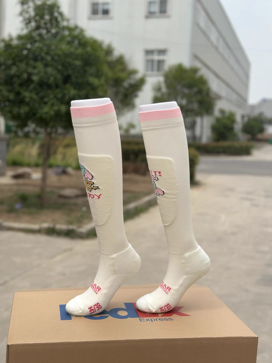 三剑熊击剑袜卡通图案夏款冰丝凉快耐磨击剑比赛袜过膝击剑袜