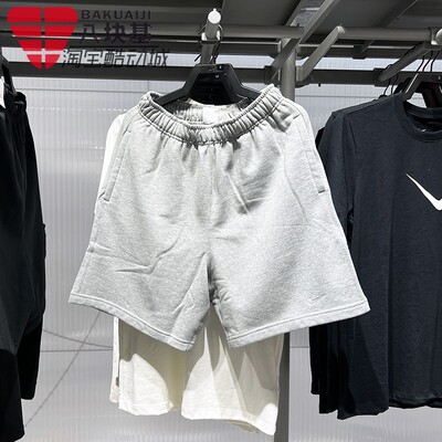 Nike耐克男裤2025秋季针织透气纯色短裤运动休闲五分裤IM3397-063