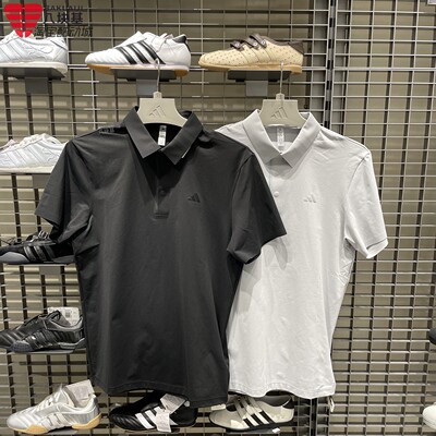阿迪达斯男简约翻领短袖POLO衫