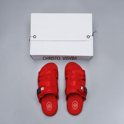 CHRISTO  VISVIM莆田贾基椰子拖鞋男女陈冠希潮牌凉拖沙滩一字拖