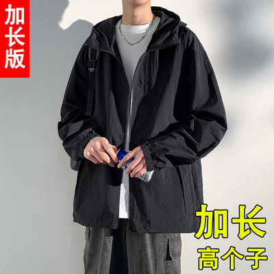 190高个子加长秋冬连帽冲锋夹克