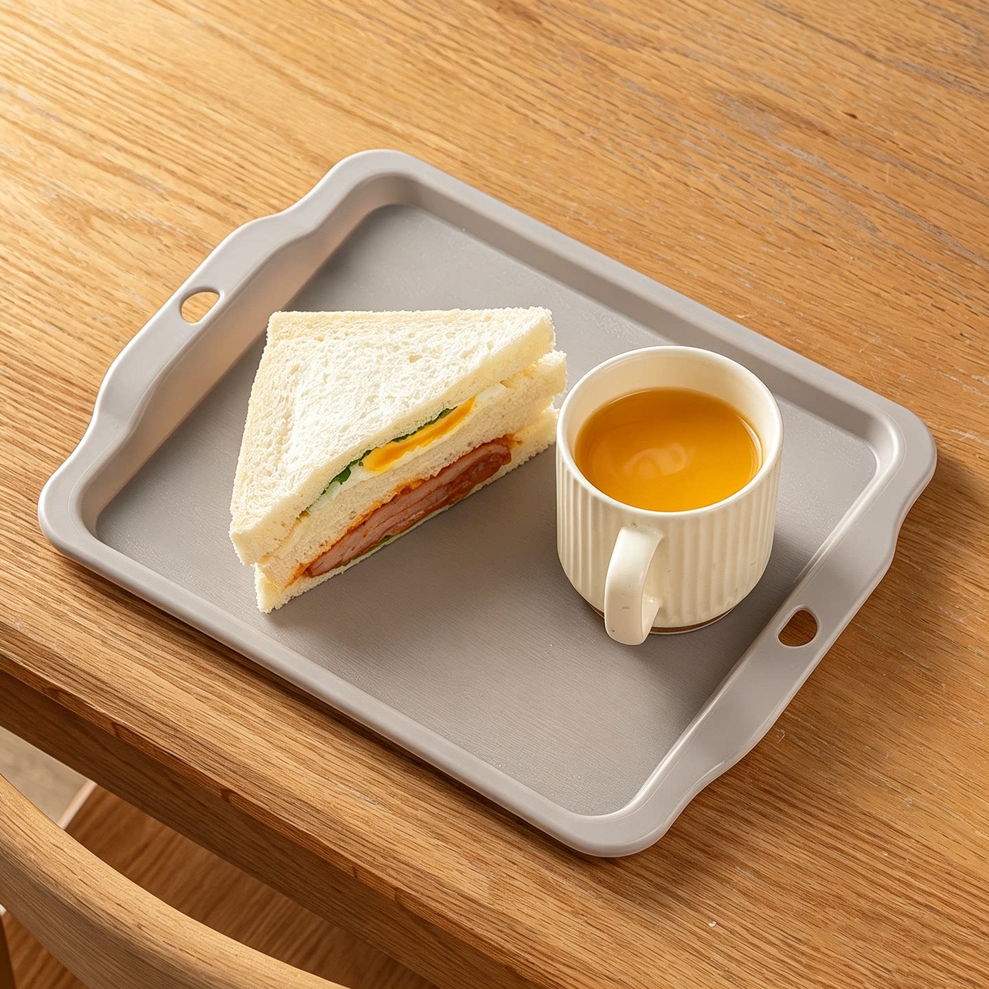 日本进口托盘长方形家用防滑茶盘食品级早餐餐盘蛋糕水果零食盘子