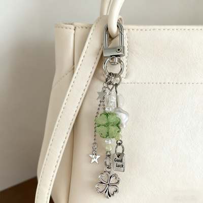 绿色四叶草幸运挂件书包挂饰