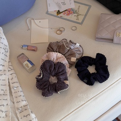 Bellar少女复古拷边针织发圈