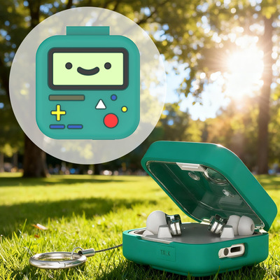 适用Nothing Ear(3)蓝牙耳机保护套绿色游戏机硅胶防摔收纳壳可爱