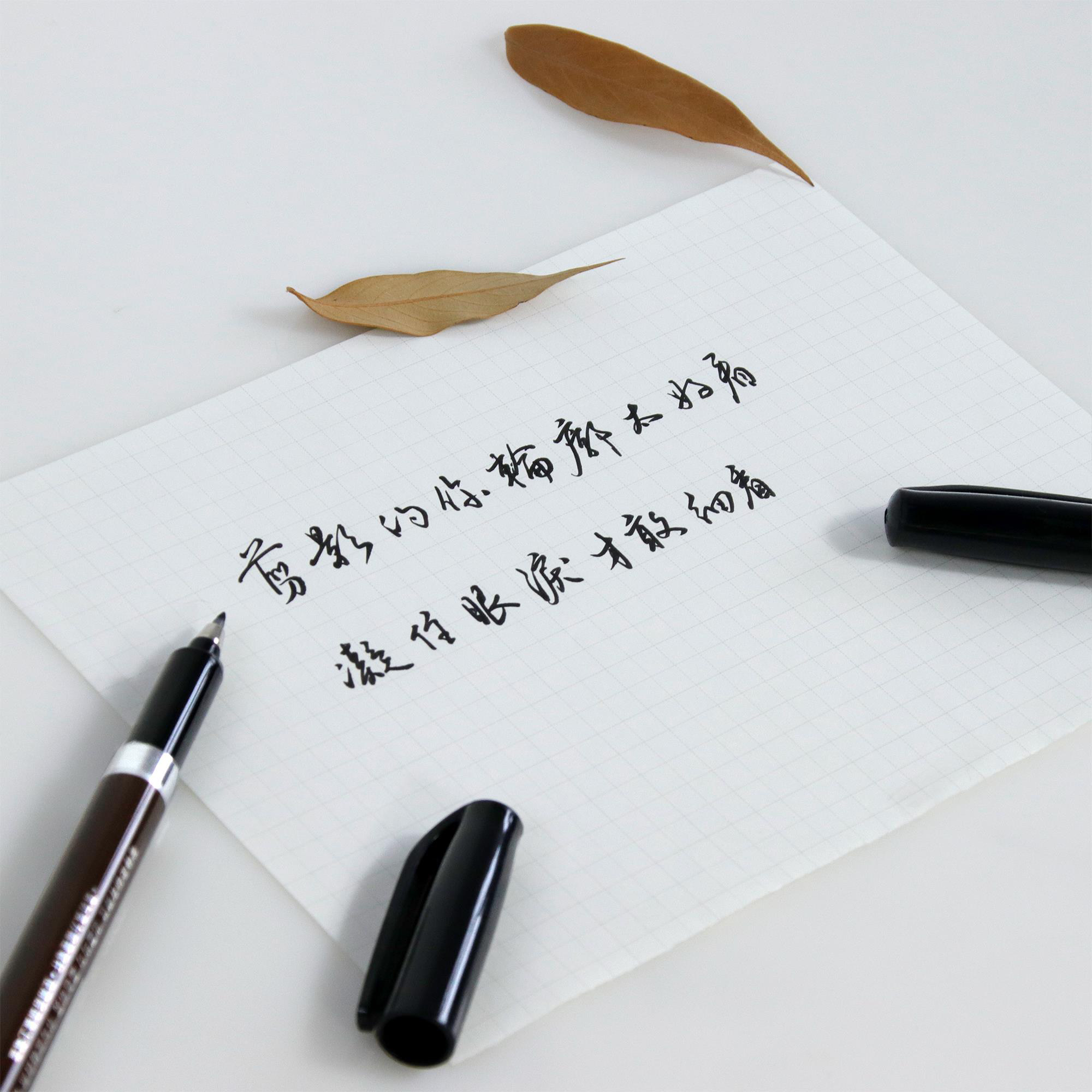 中柏书法笔小楷秀丽笔学生练字软头笔签字笔抄经笔毛笔签到笔