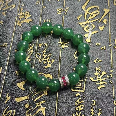 绿玛瑙手串-约12mm-多样性发货-X升-A7379