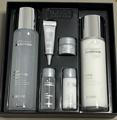 【韩国正品】CellFusionC秀肤生逆时光timereverse银色水乳套盒