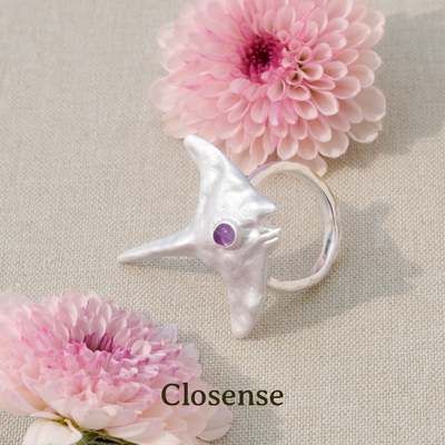 魔鬼鱼造型原创时尚小众设计戒指