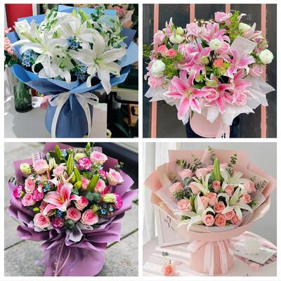 天津市北辰区广源天穆镇北仓镇鲜花店同城送玫瑰香水百合生日花束