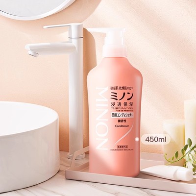 日本MINON蜜浓洗发水450ml/护发素450ml