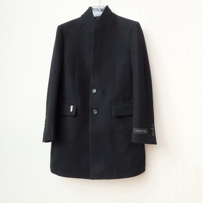 拉PT系列/M冬季专柜男装高级平绒厚柔羊毛呢外套2A2787黑色
