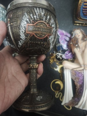 进口Game of Thrones 铁王座/龙家/狼家 3D立体雕刻酒杯