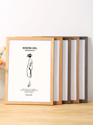 Solid wood picture frame hanging wall 16