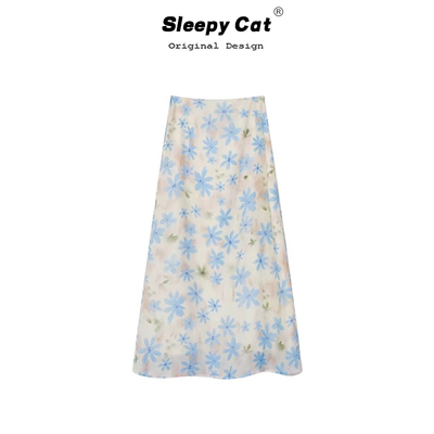 发财欧尼fortunee 碎花半身裙女春季新款度假风甜美显瘦百搭裙子