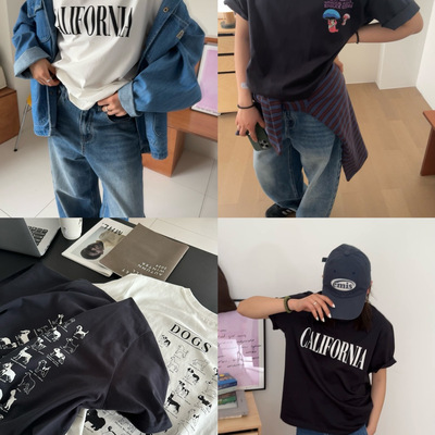 iamstudio 定制面料亲肤棉质数码印花圆领短袖体恤