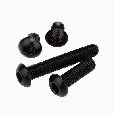 黑色特氟龙304不锈钢盘头内六角螺栓ISO7380圆头半圆头内六角M4M6