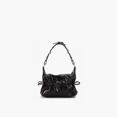 【新款】Maison Saha Hobo 波波包（厚款）mini 曜石黑