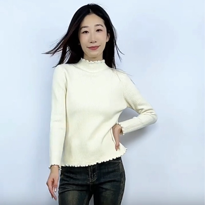 Mixblu麦斯兰专柜正品半高领内加绒加厚毛衣针织衫女冬WXB61131