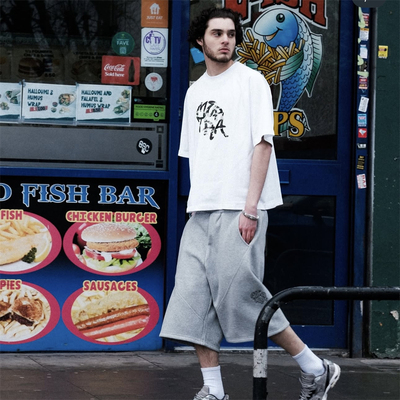 Mertra街头嘻哈绿迷彩印花T恤