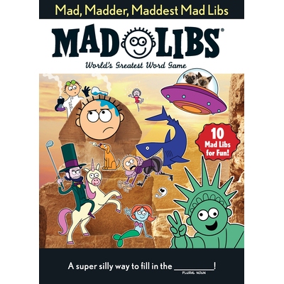 预订  英文 *游戏书 儿童游戏书 趣味活动书 疯狂填词 Mad, Madder, Maddest Mad Libs: World's Greatest Word Game