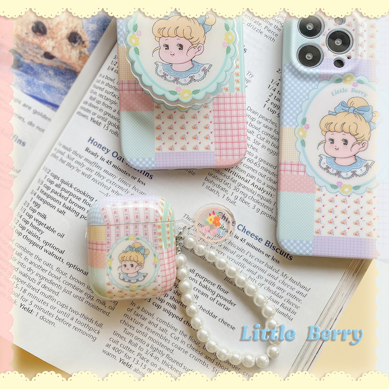 Little Berry品牌碎花耳机套保护套2代挂件珍珠链airpods pro2可爱_虎窝淘