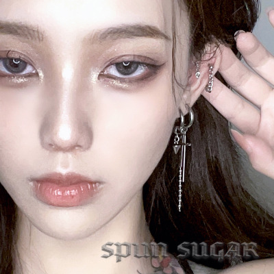 ins潮范不掉色链子戴港风耳环