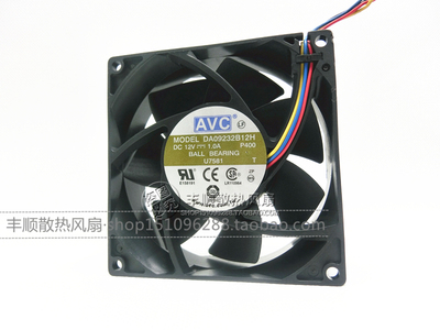 AVC 9032 12V 1.0A 9厘米 4线 温控 机箱 服务器风扇 DA09232B12H