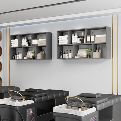 理发店毛巾收纳美容美甲店壁挂