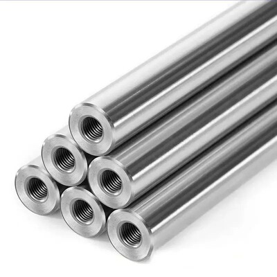 仟励轴承304光轴圆棒gcr15镀铬光杆硬轴两端内螺纹g6加工键槽卡簧