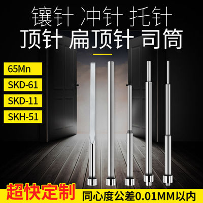 定做非标模具顶针SKD61顶杆司筒扁顶针SKD11推管SKH51 订做冲针