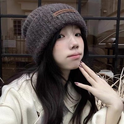 休闲堆堆帽冷帽针织帽女