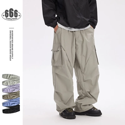 Shibuya Element春夏户外机能风休闲工装裤男女阔腿宽松长裤P5281