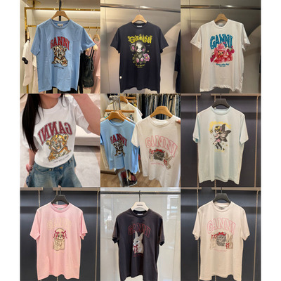 Ganni26动物圆领短袖T恤