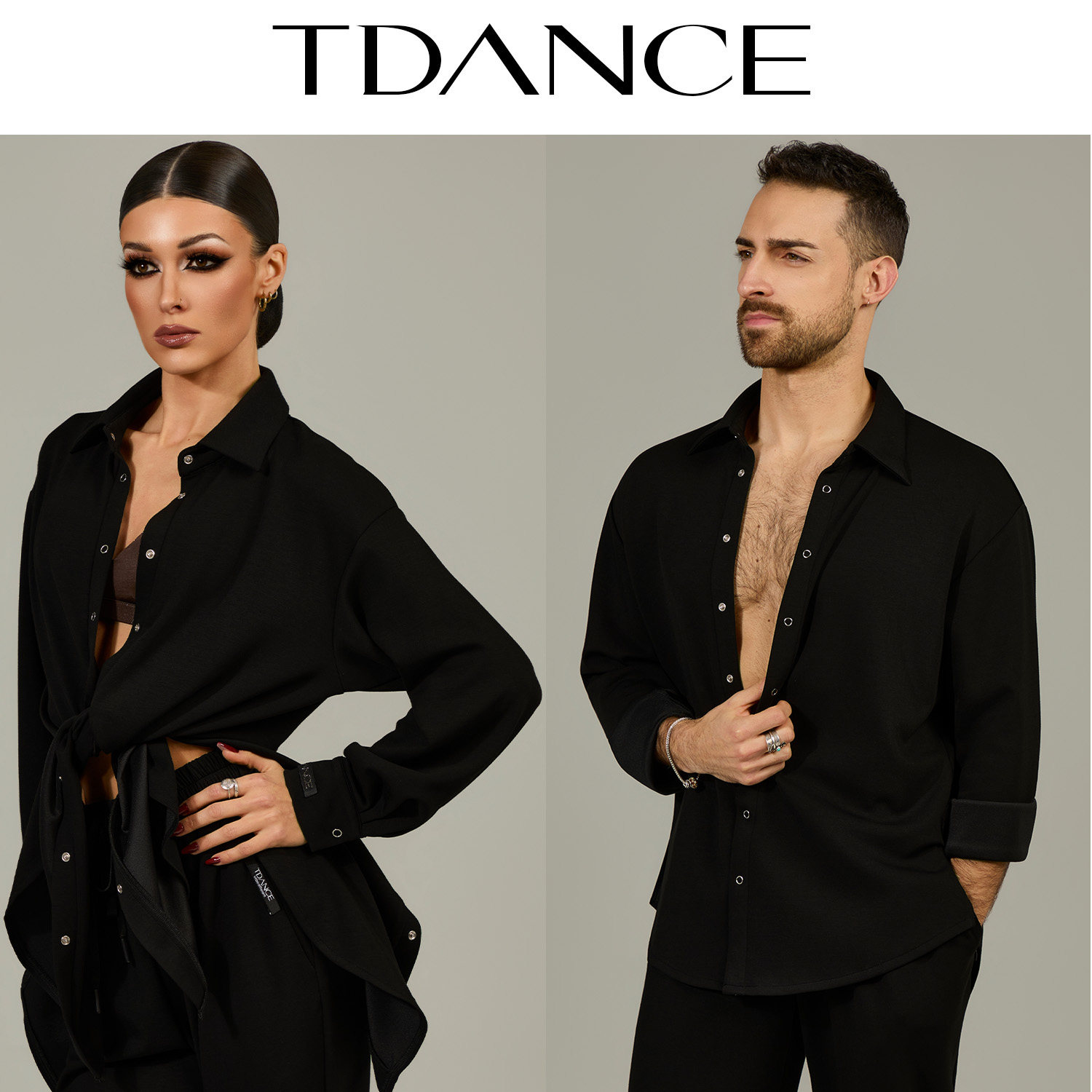 TDANCE拉丁【热身服】男女套装高级柔感日常亲肤裸感练习成人专业