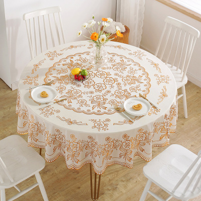 Household round table cloth, hotel waterproof, oil proof, s
