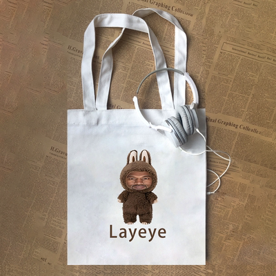 layeye恶搞侃爷kanye创意男女童趣味帆布包定制