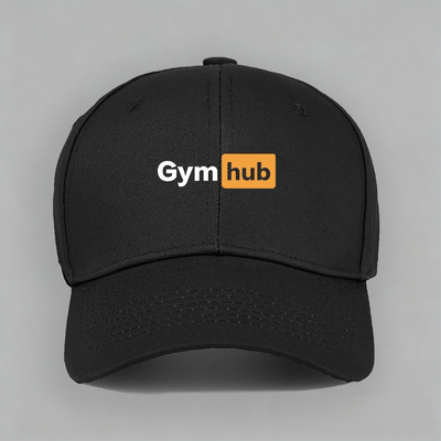gymhub趣味英文健身趣味纯棉恶搞潮创意定制纯棉棒球帽子鸭舌防晒