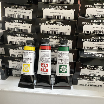 美国ds水彩颜料大师级水彩颜料艺术家管状15ml透明水彩沉淀分层色