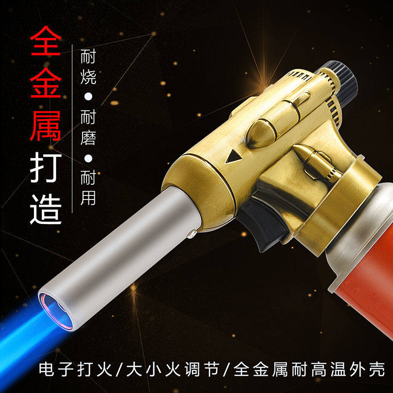新款金属喷枪烘焙烧烤喷灯卡式气喷火枪烧猪毛小型焊枪点火器枪头