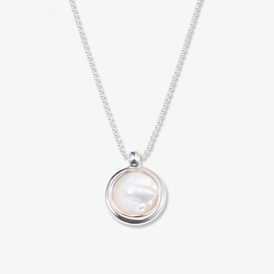 白贝母吊坠项链锁骨链女