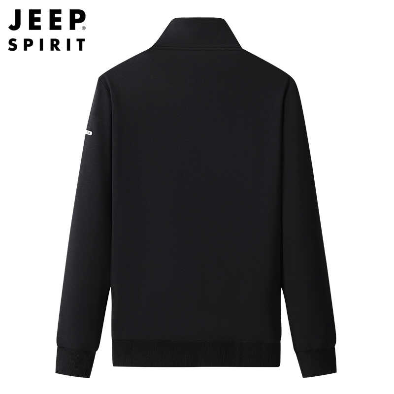 JEEP SPIRIT新款秋冬运动外套男士时尚开衫卫衣立领上衣休闲夹克